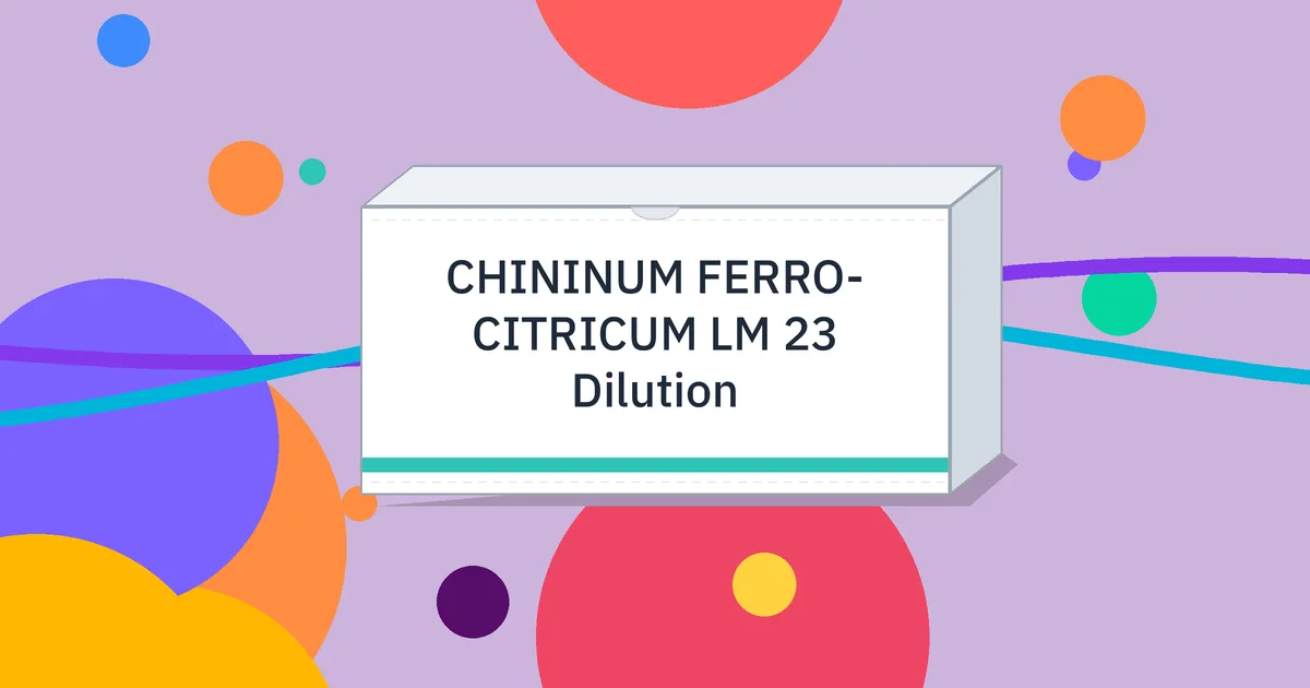 Symbolbild: Packung mit der Aufschrift CHININUM FERRO-CITRICUM LM 23 Dilution (PZN 13442372) – Verfügbarkeit und Bezug in Apotheken in Frankfurt am Main