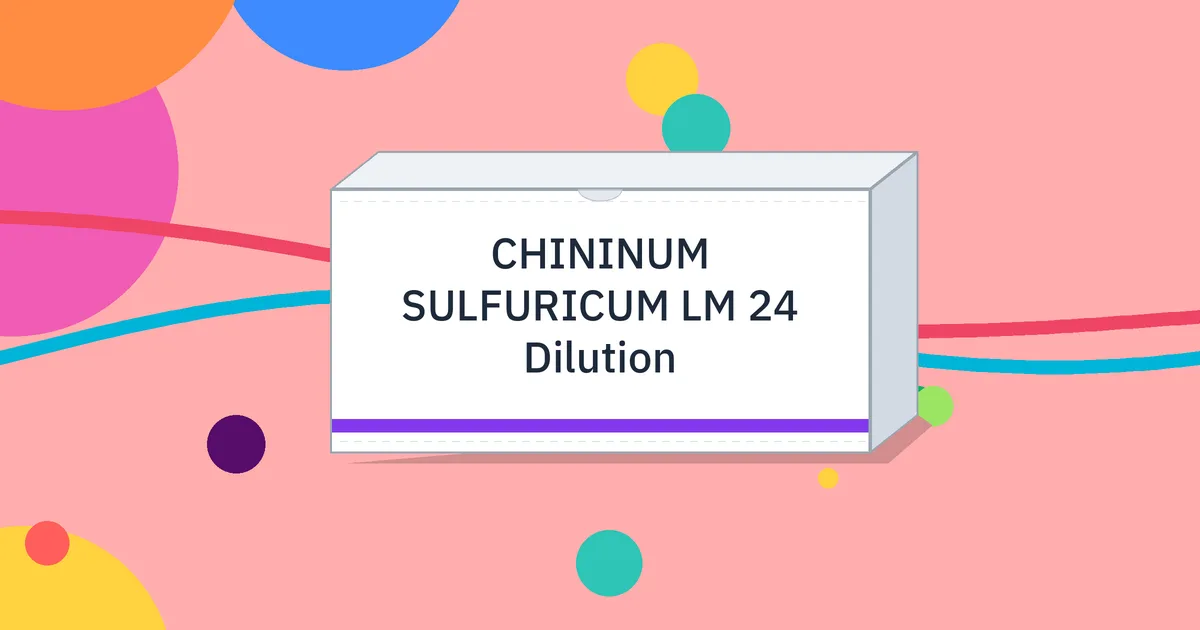 Symbolbild: Packung mit der Aufschrift CHININUM SULFURICUM LM 24 Dilution (PZN 09649877) – Verfügbarkeit und Bezug in Apotheken in Frankfurt am Main