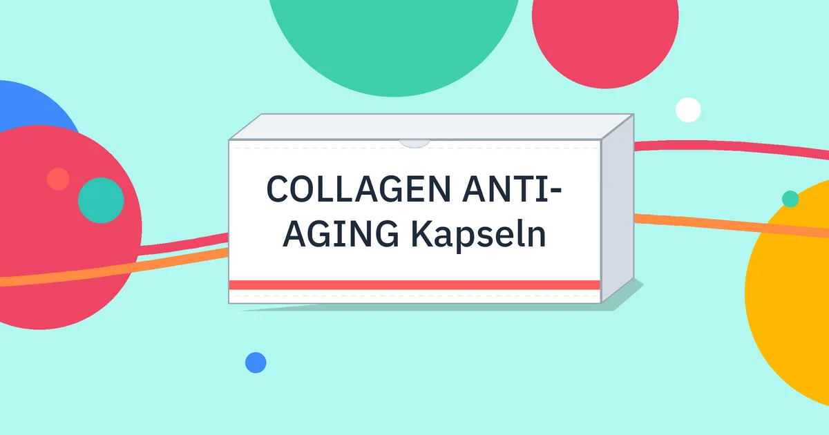 Symbolbild: Packung mit der Aufschrift COLLAGEN ANTI-AGING Kapseln (PZN 09746184) – Verfügbarkeit und Bezug in Apotheken in Frankfurt am Main