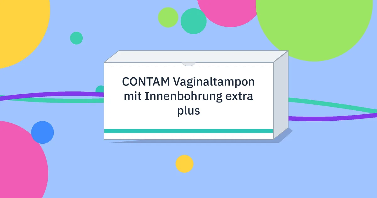 Symbolbild: Packung mit der Aufschrift CONTAM Vaginaltampon mit Innenbohrung extra plus (PZN 14022318) – Verfügbarkeit und Bezug in Apotheken in Frankfurt am Main