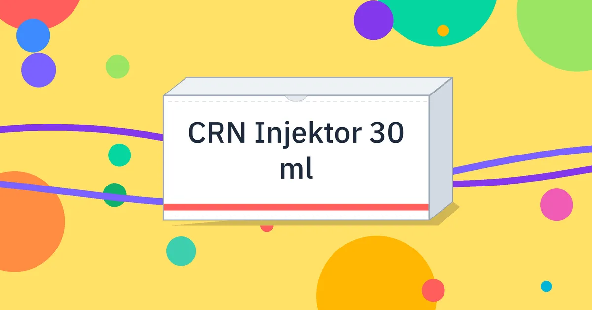 Symbolbild: Packung mit der Aufschrift CRN Injektor 30 ml (PZN 17530558) – Verfügbarkeit und Bezug in Apotheken in Frankfurt am Main