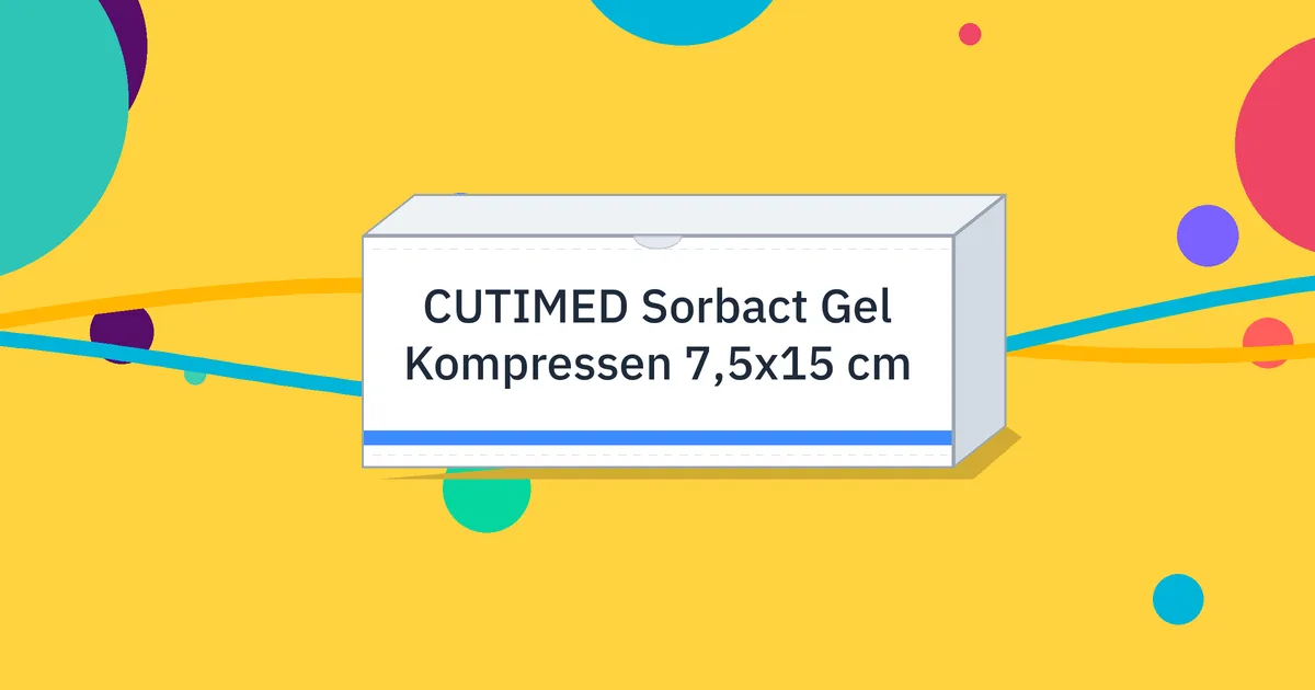 Symbolbild: Packung mit der Aufschrift CUTIMED Sorbact Gel Kompressen 7,5x15 cm (PZN 17422573) – Verfügbarkeit und Bezug in Apotheken in Frankfurt am Main