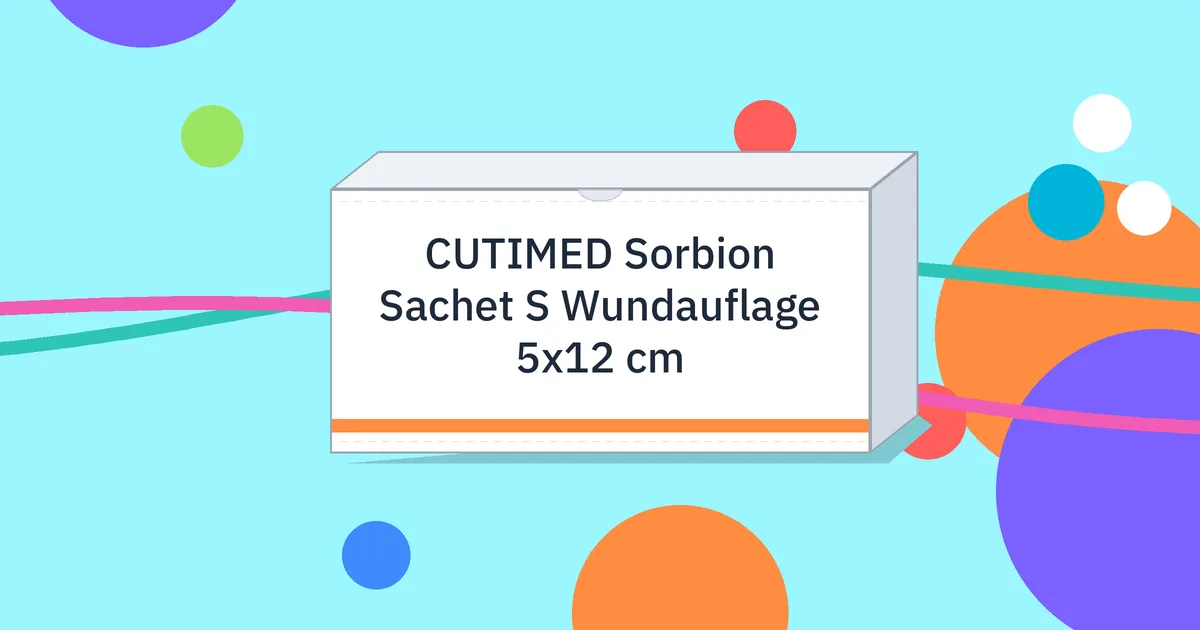 Symbolbild: Packung mit der Aufschrift CUTIMED Sorbion Sachet S Wundauflage 5x12 cm (PZN 16788740) – Verfügbarkeit und Bezug in Apotheken in Frankfurt am Main
