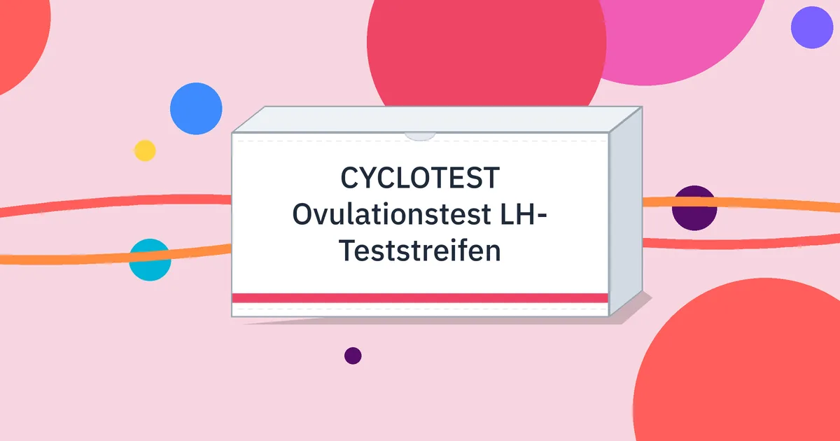 Symbolbild: Packung mit der Aufschrift CYCLOTEST Ovulationstest LH-Teststreifen (PZN 18447836) – Verfügbarkeit und Bezug in Apotheken in Frankfurt am Main