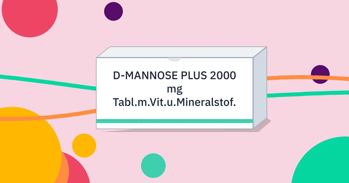 Symbolbild: Packung mit der Aufschrift D-MANNOSE PLUS 2000 mg Tabl.m.Vit.u.Mineralstof. (PZN 15743818) – Verfügbarkeit und Bezug in Apotheken in Frankfurt am Main