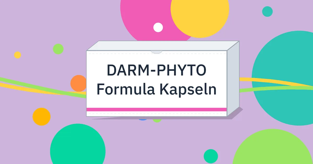 Symbolbild: Packung mit der Aufschrift DARM-PHYTO Formula Kapseln (PZN 11526656) – Verfügbarkeit und Bezug in Apotheken in Frankfurt am Main