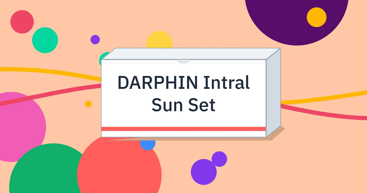 Symbolbild: Packung mit der Aufschrift DARPHIN Intral Sun Set (PZN 20304185) – Verfügbarkeit und Bezug in Apotheken in Frankfurt am Main