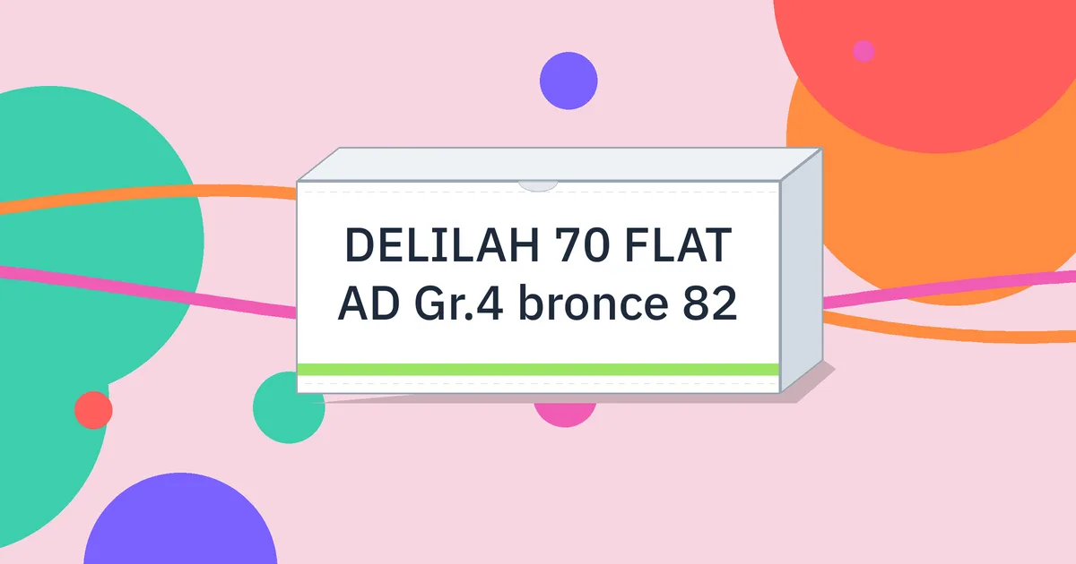 Symbolbild: Packung mit der Aufschrift DELILAH 70 FLAT AD Gr.4 bronce 82 (PZN 13847689) – Verfügbarkeit und Bezug in Apotheken in Frankfurt am Main