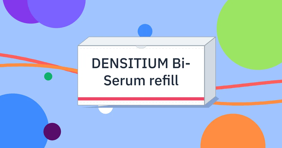 Symbolbild: Packung mit der Aufschrift DENSITIUM Bi-Serum refill (PZN 20787396) – Verfügbarkeit und Bezug in Apotheken in Frankfurt am Main