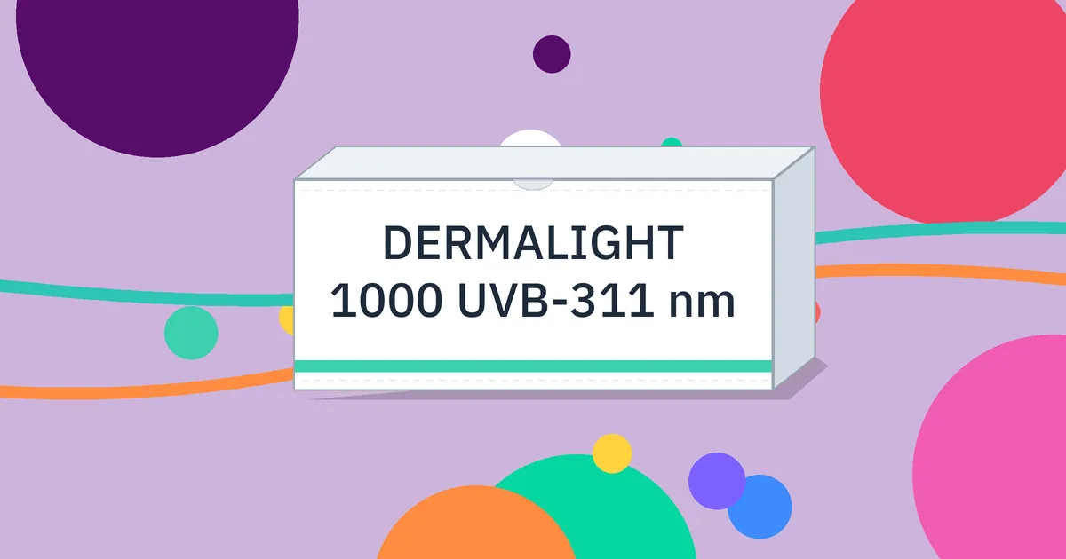 Symbolbild: Packung mit der Aufschrift DERMALIGHT 1000 UVB-311 nm (PZN 07573756) – Verfügbarkeit und Bezug in Apotheken in Frankfurt am Main