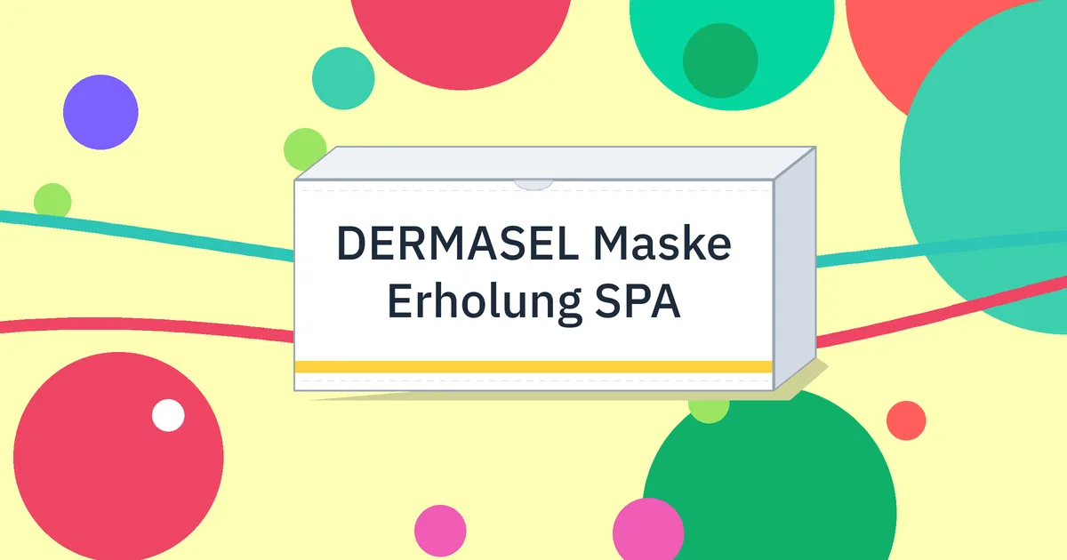 Symbolbild: Packung mit der Aufschrift DERMASEL Maske Erholung SPA (PZN 06838709) – Verfügbarkeit und Bezug in Apotheken in Frankfurt am Main