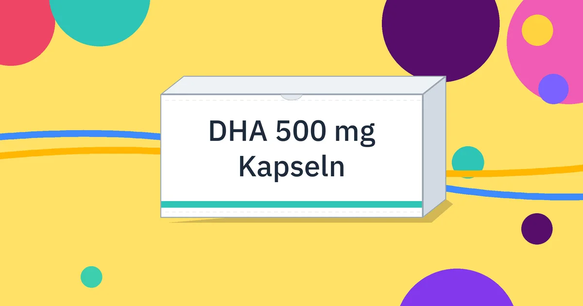 Symbolbild: Packung mit der Aufschrift DHA 500 mg Kapseln (PZN 18294367) – Verfügbarkeit und Bezug in Apotheken in Frankfurt am Main