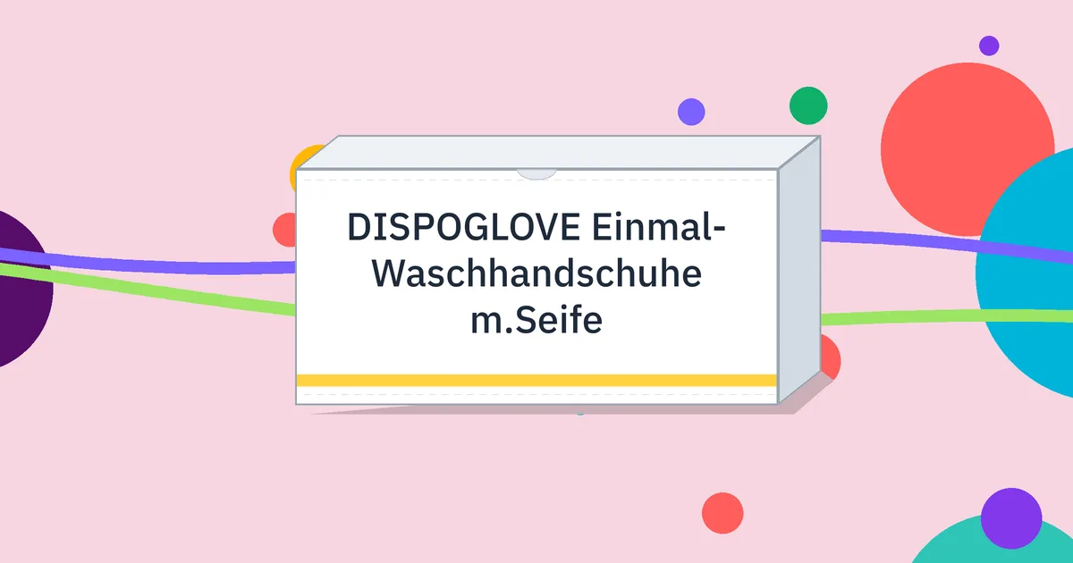 Symbolbild: Packung mit der Aufschrift DISPOGLOVE Einmal-Waschhandschuhe m.Seife (PZN 17850228) – Verfügbarkeit und Bezug in Apotheken in Frankfurt am Main