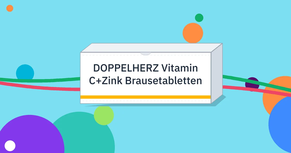 Symbolbild: Packung mit der Aufschrift DOPPELHERZ Vitamin C+Zink Brausetabletten (PZN 06571703) – Verfügbarkeit und Bezug in Apotheken in Frankfurt am Main