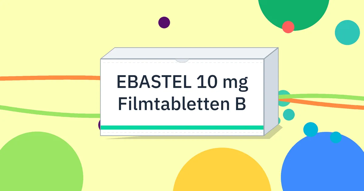 Symbolbild: Packung mit der Aufschrift EBASTEL 10 mg Filmtabletten B (PZN 09284217) – Verfügbarkeit und Bezug in Apotheken in Frankfurt am Main