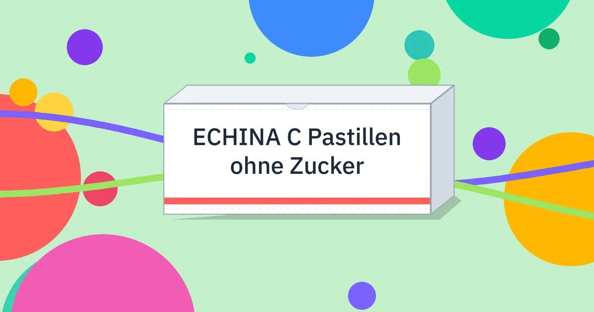 Symbolbild: Packung mit der Aufschrift ECHINA C Pastillen ohne Zucker (PZN 03528032) – Verfügbarkeit und Bezug in Apotheken in Frankfurt am Main