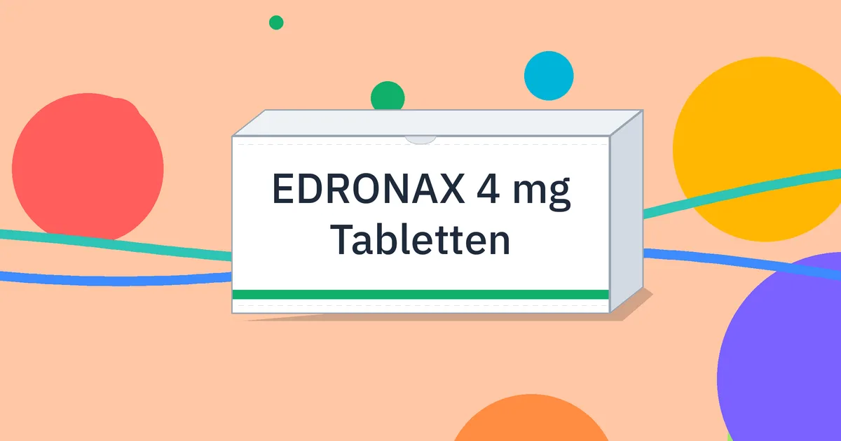Symbolbild: Packung mit der Aufschrift EDRONAX 4 mg Tabletten (PZN 01509467) – Verfügbarkeit und Bezug in Apotheken in Frankfurt am Main