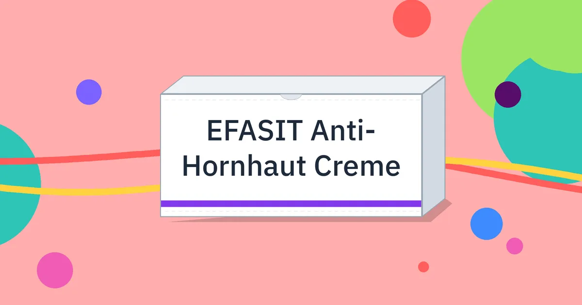 Symbolbild: Packung mit der Aufschrift EFASIT Anti-Hornhaut Creme (PZN 18294025) – Verfügbarkeit und Bezug in Apotheken in Frankfurt am Main