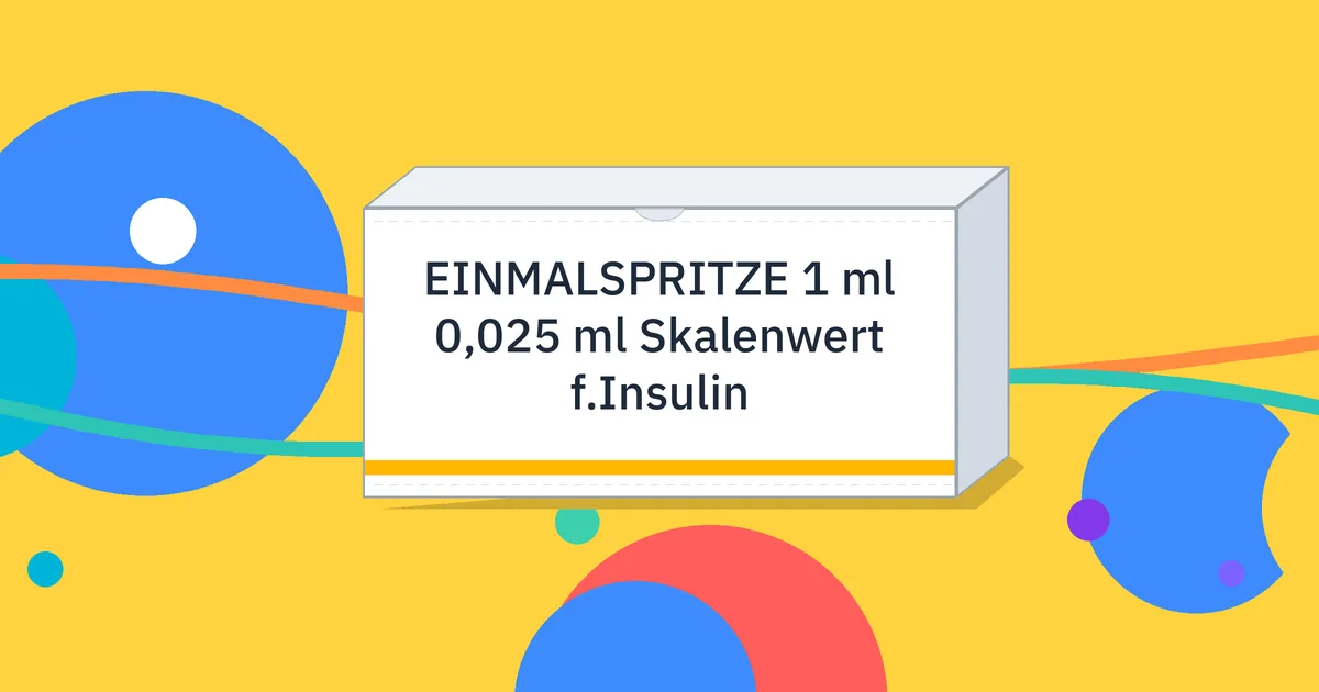 Symbolbild: Packung mit der Aufschrift EINMALSPRITZE 1 ml 0,025 ml Skalenwert f.Insulin (PZN 09337764) – Verfügbarkeit und Bezug in Apotheken in Frankfurt am Main