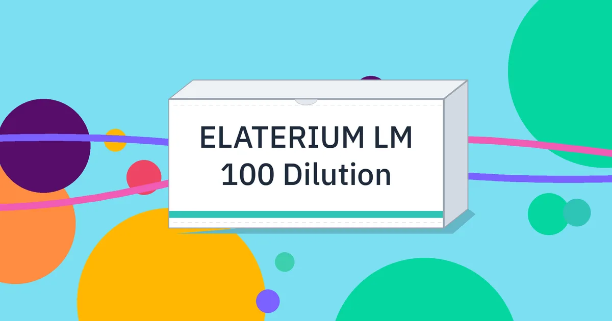 Symbolbild: Packung mit der Aufschrift ELATERIUM LM 100 Dilution (PZN 13470552) – Verfügbarkeit und Bezug in Apotheken in Frankfurt am Main