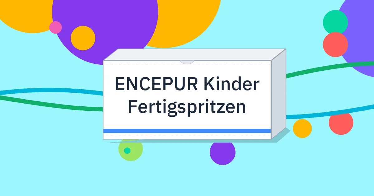 Symbolbild: Packung mit der Aufschrift ENCEPUR Kinder Fertigspritzen (PZN 00694600) – Verfügbarkeit und Bezug in Apotheken in Frankfurt am Main