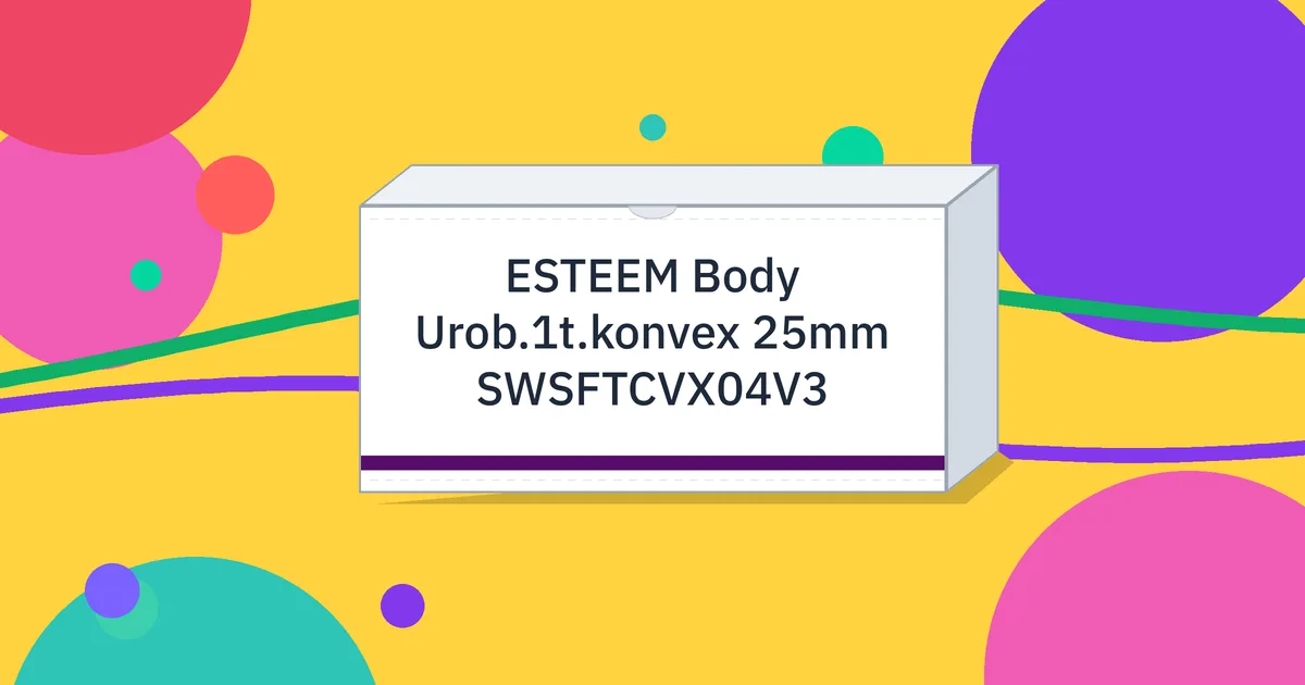 Symbolbild: Packung mit der Aufschrift ESTEEM Body Urob.1t.konvex 25mm SWSFTCVX04V3 (PZN 18838324) – Verfügbarkeit und Bezug in Apotheken in Frankfurt am Main