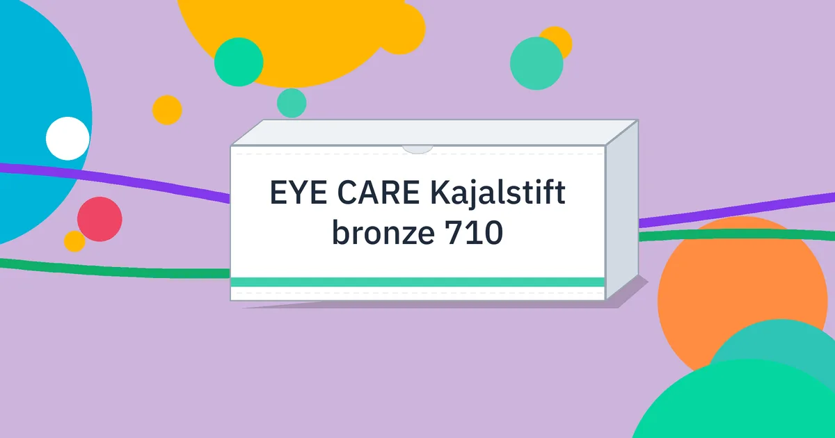Symbolbild: Packung mit der Aufschrift EYE CARE Kajalstift bronze 710 (PZN 07658493) – Verfügbarkeit und Bezug in Apotheken in Frankfurt am Main