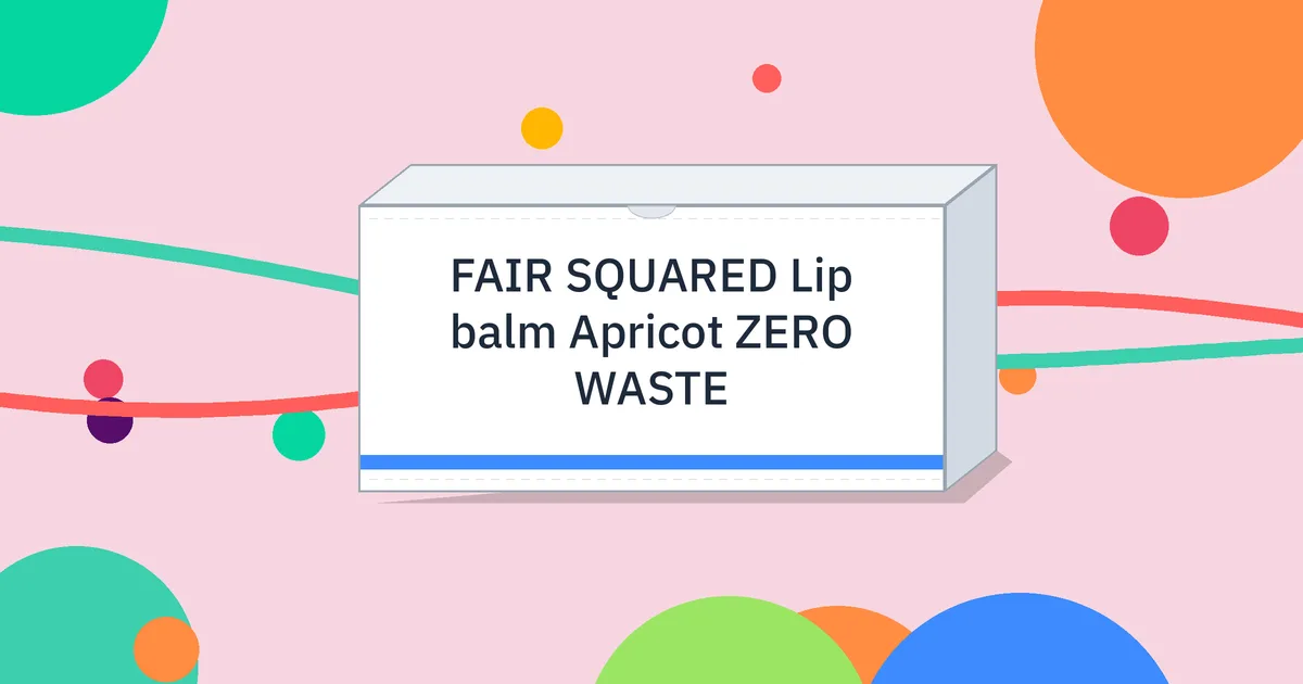 Symbolbild: Packung mit der Aufschrift FAIR SQUARED Lip balm Apricot ZERO WASTE (PZN 16513500) – Verfügbarkeit und Bezug in Apotheken in Frankfurt am Main