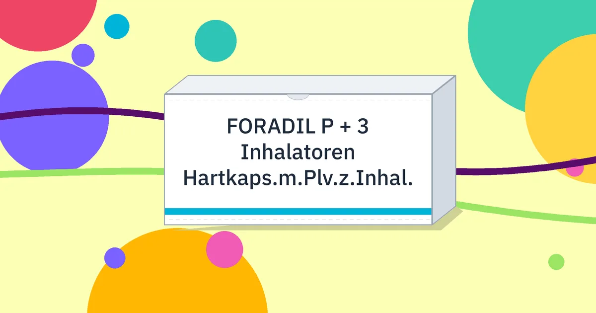 Symbolbild: Packung mit der Aufschrift FORADIL P + 3 Inhalatoren Hartkaps.m.Plv.z.Inhal. (PZN 17448035) – Verfügbarkeit und Bezug in Apotheken in Frankfurt am Main