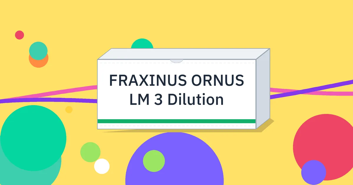 Symbolbild: Packung mit der Aufschrift FRAXINUS ORNUS LM 3 Dilution (PZN 13492370) – Verfügbarkeit und Bezug in Apotheken in Frankfurt am Main