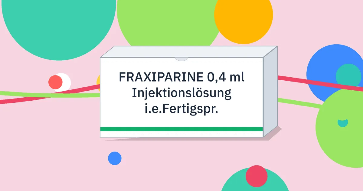 Symbolbild: Packung mit der Aufschrift FRAXIPARINE 0,4 ml Injektionslösung i.e.Fertigspr. (PZN 07301578) – Verfügbarkeit und Bezug in Apotheken in Frankfurt am Main