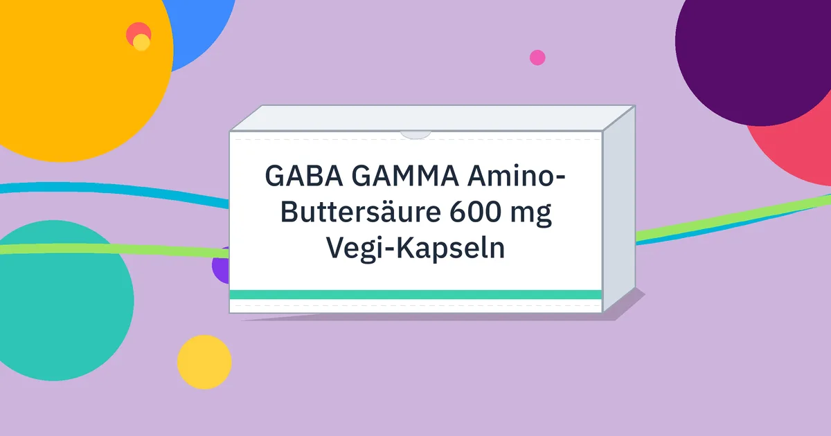 Symbolbild: Packung mit der Aufschrift GABA GAMMA Amino-Buttersäure 600 mg Vegi-Kapseln (PZN 16258261) – Verfügbarkeit und Bezug in Apotheken in Frankfurt am Main