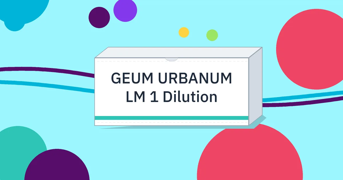 Symbolbild: Packung mit der Aufschrift GEUM URBANUM LM 1 Dilution (PZN 13543601) – Verfügbarkeit und Bezug in Apotheken in Frankfurt am Main