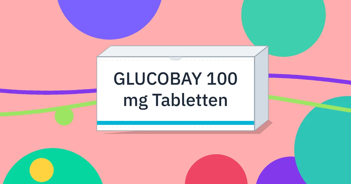 Symbolbild: Packung mit der Aufschrift GLUCOBAY 100 mg Tabletten (PZN 03709650) – Verfügbarkeit und Bezug in Apotheken in Frankfurt am Main
