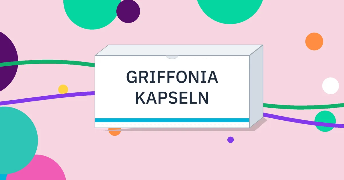 Symbolbild: Packung mit der Aufschrift GRIFFONIA KAPSELN (PZN 10323833) – Verfügbarkeit und Bezug in Apotheken in Frankfurt am Main