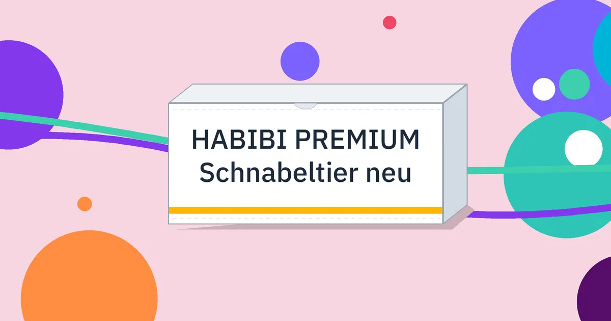 Symbolbild: Packung mit der Aufschrift HABIBI PREMIUM Schnabeltier neu (PZN 19300609) – Verfügbarkeit und Bezug in Apotheken in Frankfurt am Main