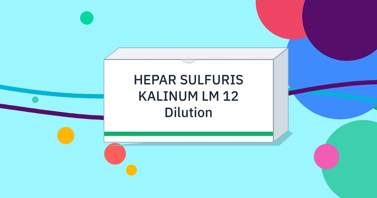 Symbolbild: Packung mit der Aufschrift HEPAR SULFURIS KALINUM LM 12 Dilution (PZN 12887876) – Verfügbarkeit und Bezug in Apotheken in Frankfurt am Main