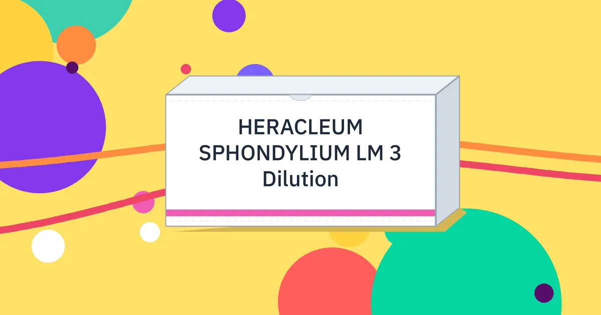 Symbolbild: Packung mit der Aufschrift HERACLEUM SPHONDYLIUM LM 3 Dilution (PZN 13552451) – Verfügbarkeit und Bezug in Apotheken in Frankfurt am Main