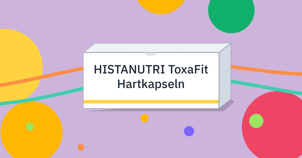 Symbolbild: Packung mit der Aufschrift HISTANUTRI ToxaFit Hartkapseln (PZN 18405803) – Verfügbarkeit und Bezug in Apotheken in Frankfurt am Main