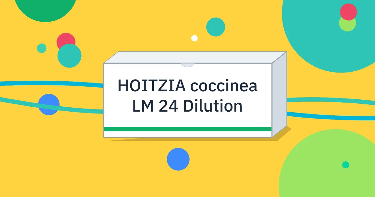 Symbolbild: Packung mit der Aufschrift HOITZIA coccinea LM 24 Dilution (PZN 13554562) – Verfügbarkeit und Bezug in Apotheken in Frankfurt am Main