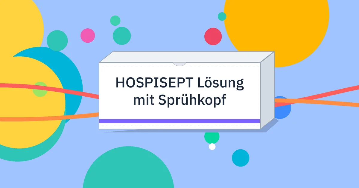 Symbolbild: Packung mit der Aufschrift HOSPISEPT Lösung mit Sprühkopf (PZN 03338053) – Verfügbarkeit und Bezug in Apotheken in Frankfurt am Main