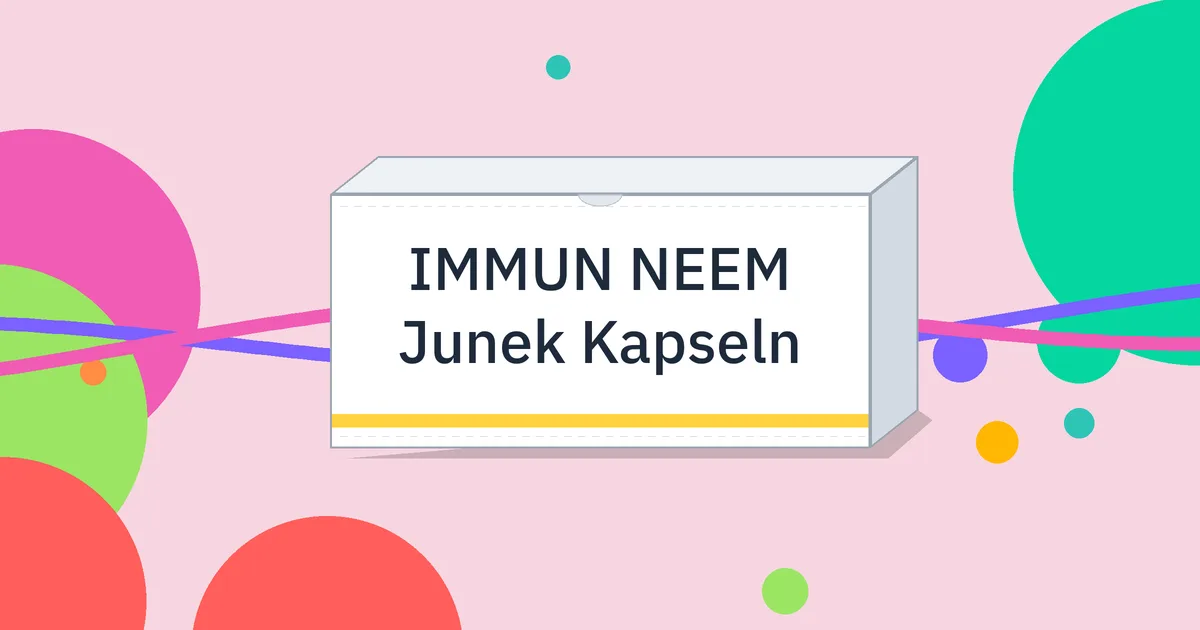 Symbolbild: Packung mit der Aufschrift IMMUN NEEM Junek Kapseln (PZN 00137153) – Verfügbarkeit und Bezug in Apotheken in Frankfurt am Main