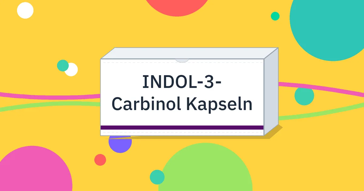 Symbolbild: Packung mit der Aufschrift INDOL-3-Carbinol Kapseln (PZN 06435207) – Verfügbarkeit und Bezug in Apotheken in Frankfurt am Main