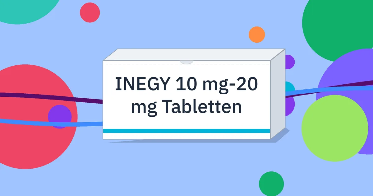 Symbolbild: Packung mit der Aufschrift INEGY 10 mg-20 mg Tabletten (PZN 10263746) – Verfügbarkeit und Bezug in Apotheken in Frankfurt am Main
