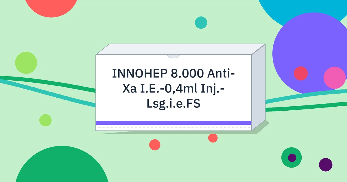 Symbolbild: Packung mit der Aufschrift INNOHEP 8.000 Anti-Xa I.E.-0,4ml Inj.-Lsg.i.e.FS (PZN 18092416) – Verfügbarkeit und Bezug in Apotheken in Frankfurt am Main
