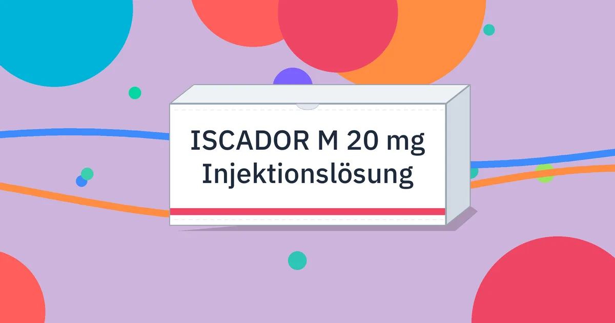 Symbolbild: Packung mit der Aufschrift ISCADOR M 20 mg Injektionslösung (PZN 01385491) – Verfügbarkeit und Bezug in Apotheken in Frankfurt am Main