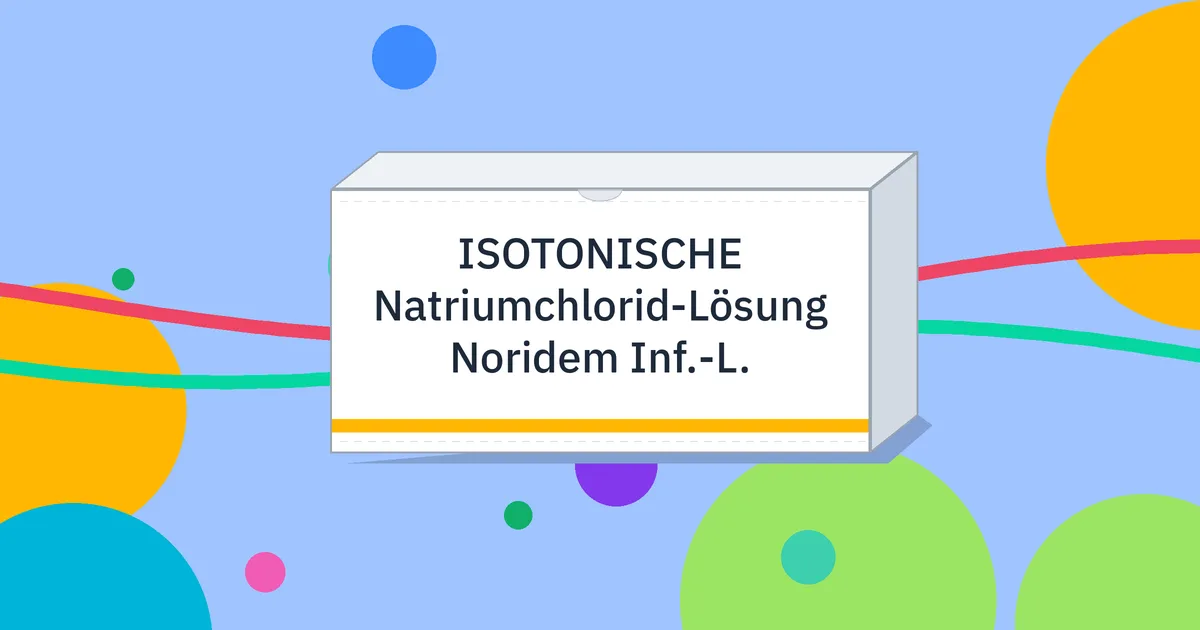 Symbolbild: Packung mit der Aufschrift ISOTONISCHE Natriumchlorid-Lösung Noridem Inf.-L. (PZN 13930166) – Verfügbarkeit und Bezug in Apotheken in Frankfurt am Main