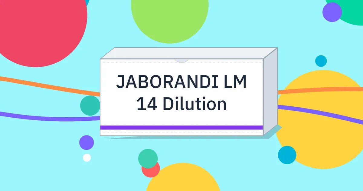 Symbolbild: Packung mit der Aufschrift JABORANDI LM 14 Dilution (PZN 12915271) – Verfügbarkeit und Bezug in Apotheken in Frankfurt am Main