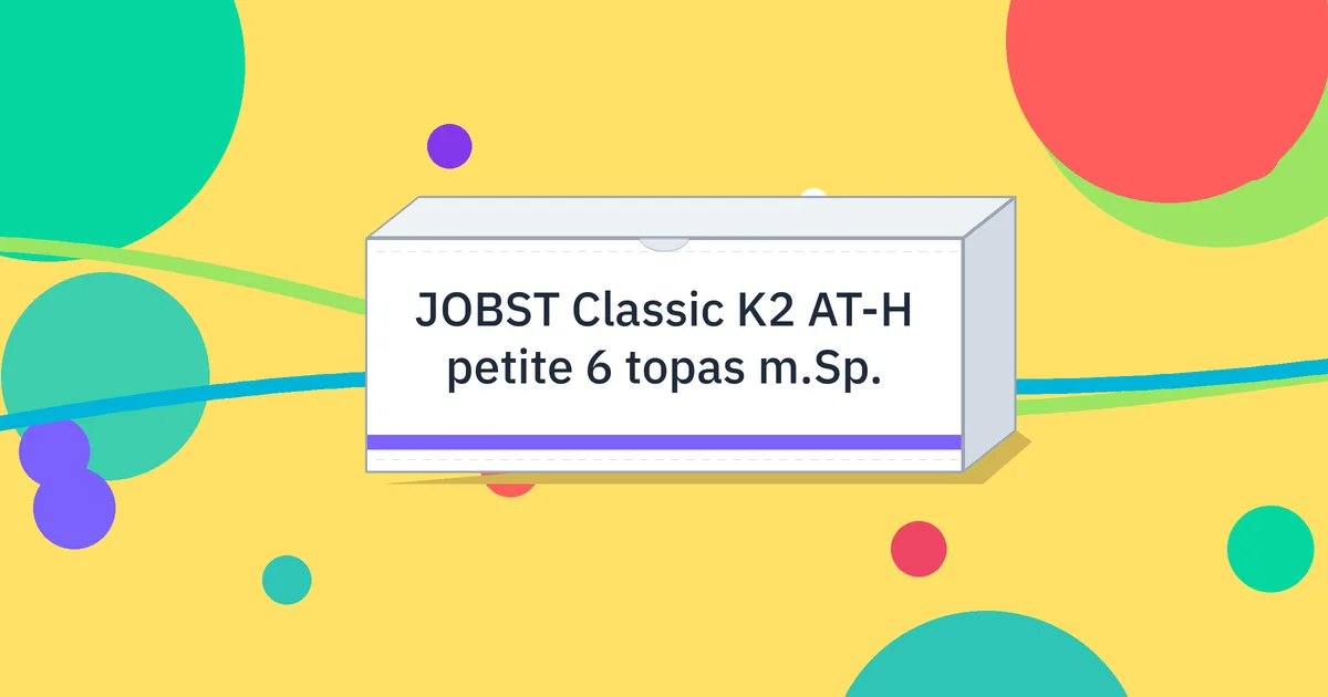 Symbolbild: Packung mit der Aufschrift JOBST Classic K2 AT-H petite 6 topas m.Sp. (PZN 13067709) – Verfügbarkeit und Bezug in Apotheken in Frankfurt am Main