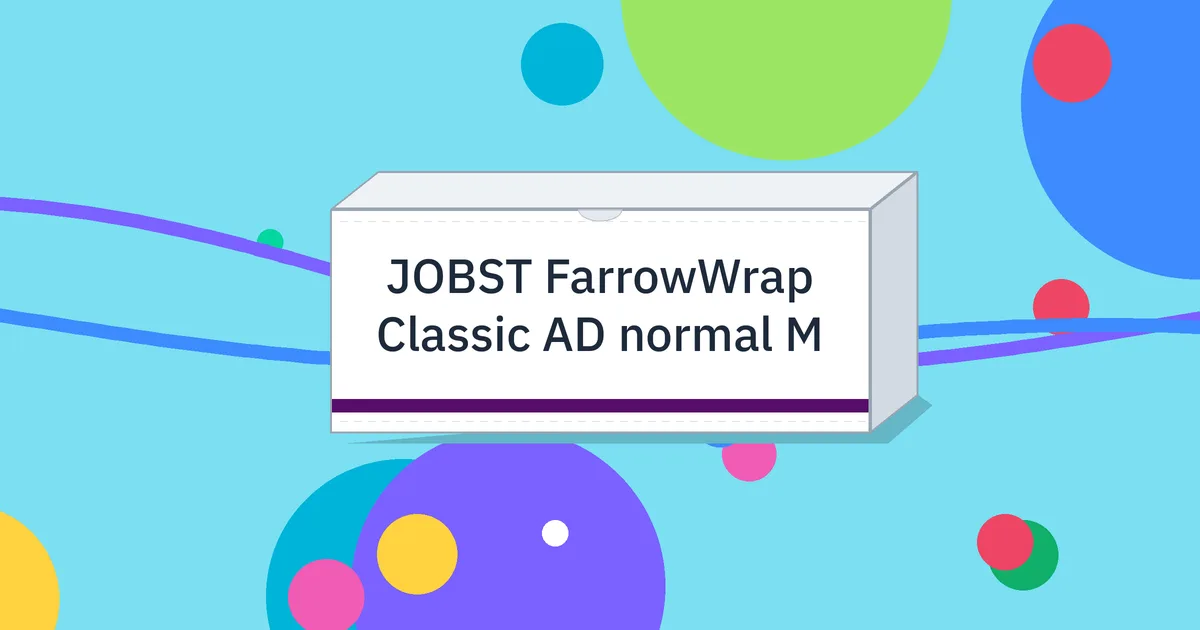 Symbolbild: Packung mit der Aufschrift JOBST FarrowWrap Classic AD normal M (PZN 13869627) – Verfügbarkeit und Bezug in Apotheken in Frankfurt am Main